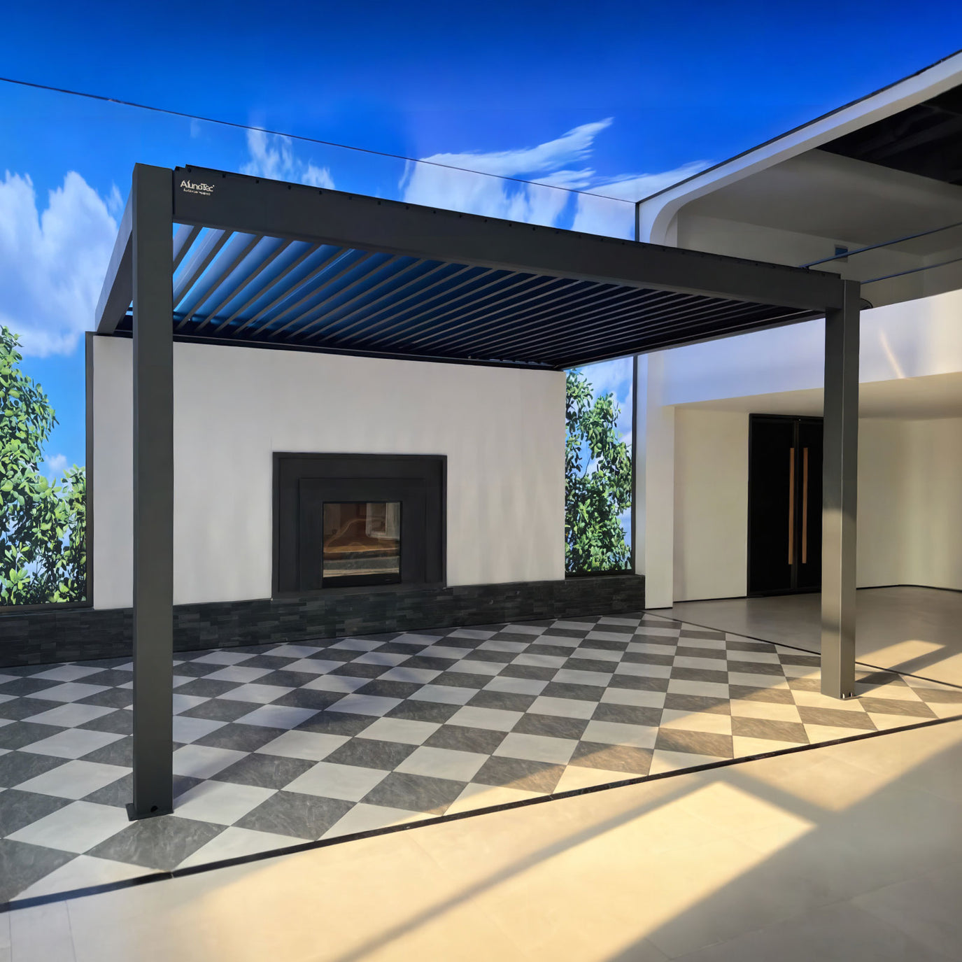 AlunoTec Pergo-M6, Motorized | Aluminum Pergola with 15-year warranty